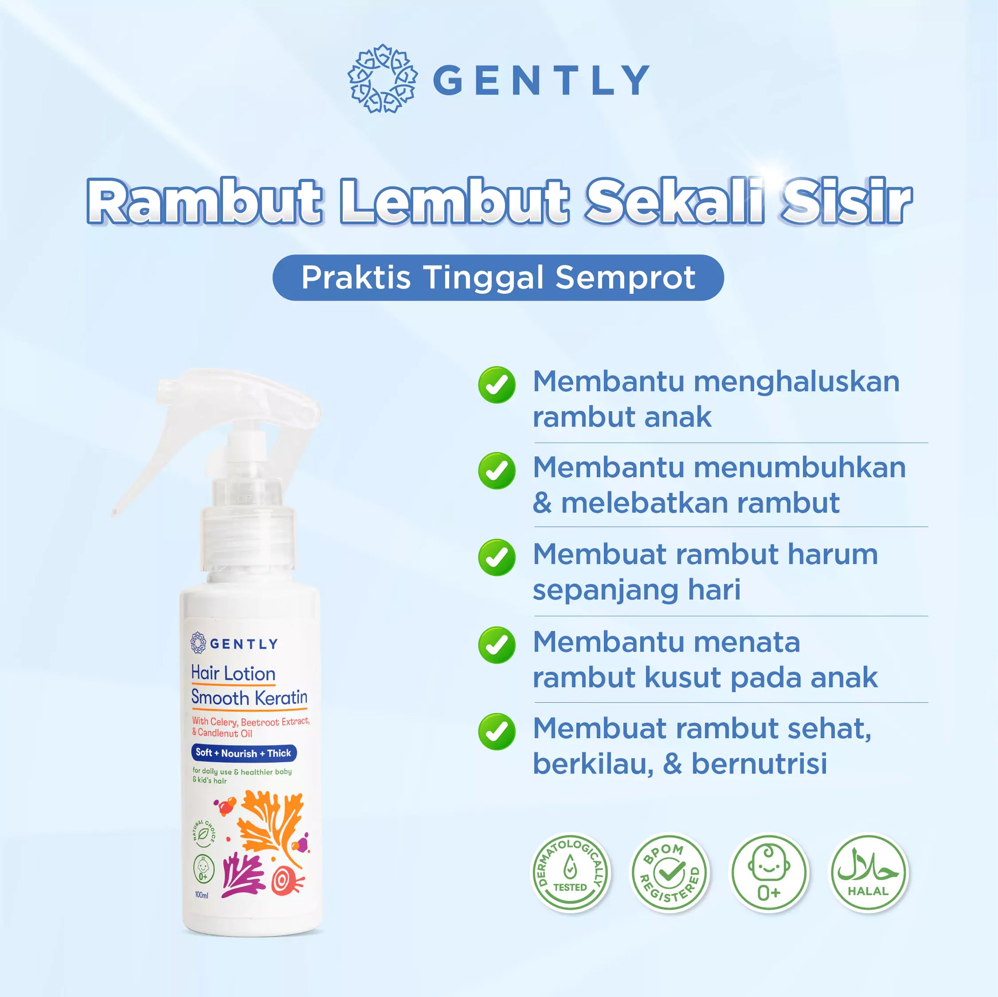 Gently Hair Lotion Smooth - GENTLY