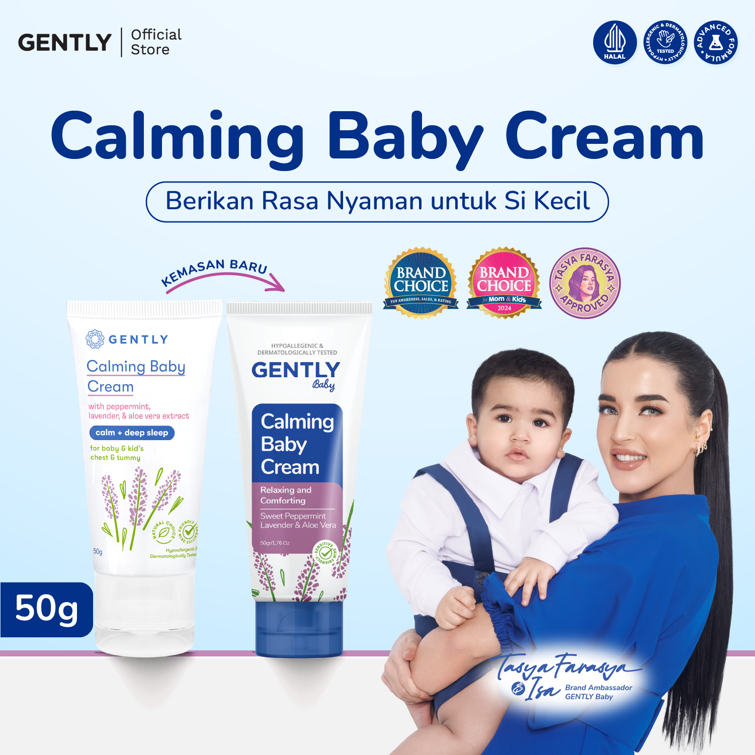 Gently Calming Baby Cream 50gr - GENTLY