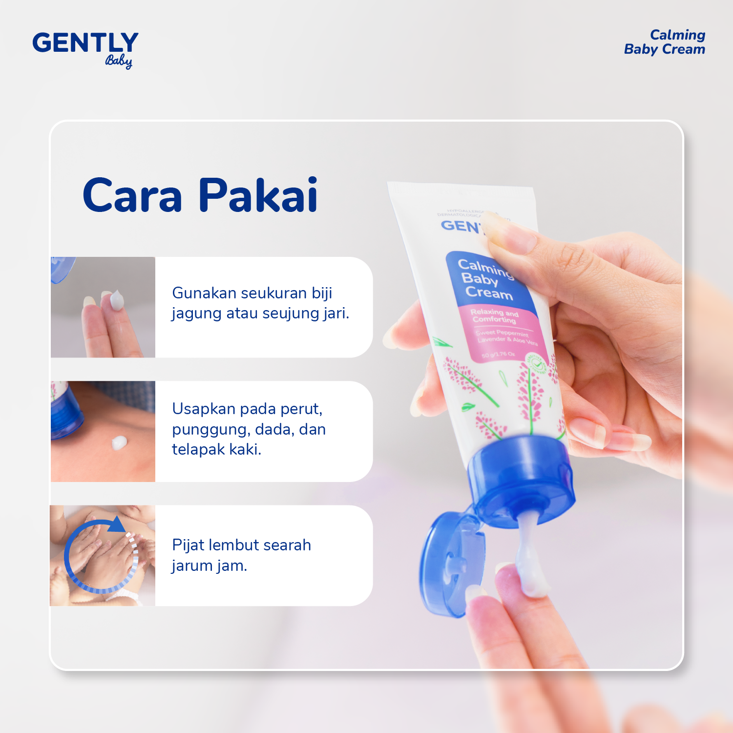 Gently Calming Baby Cream 50gr - GENTLY